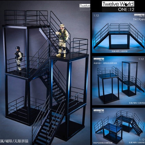 TWTOYS TW1904 A+B Combo Set - 1/12 scale Steel Stairs & Platforms ...